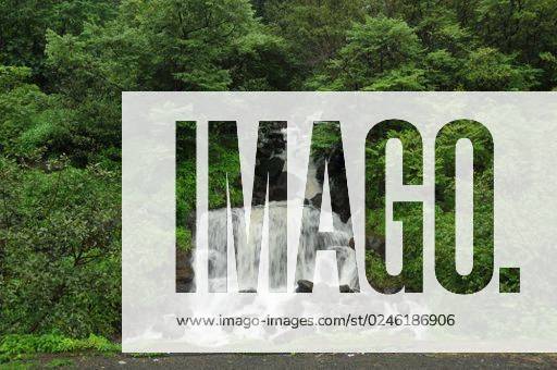 A scenic waterfall on the way to Murud-Janjira tourist spot in Raigad ...