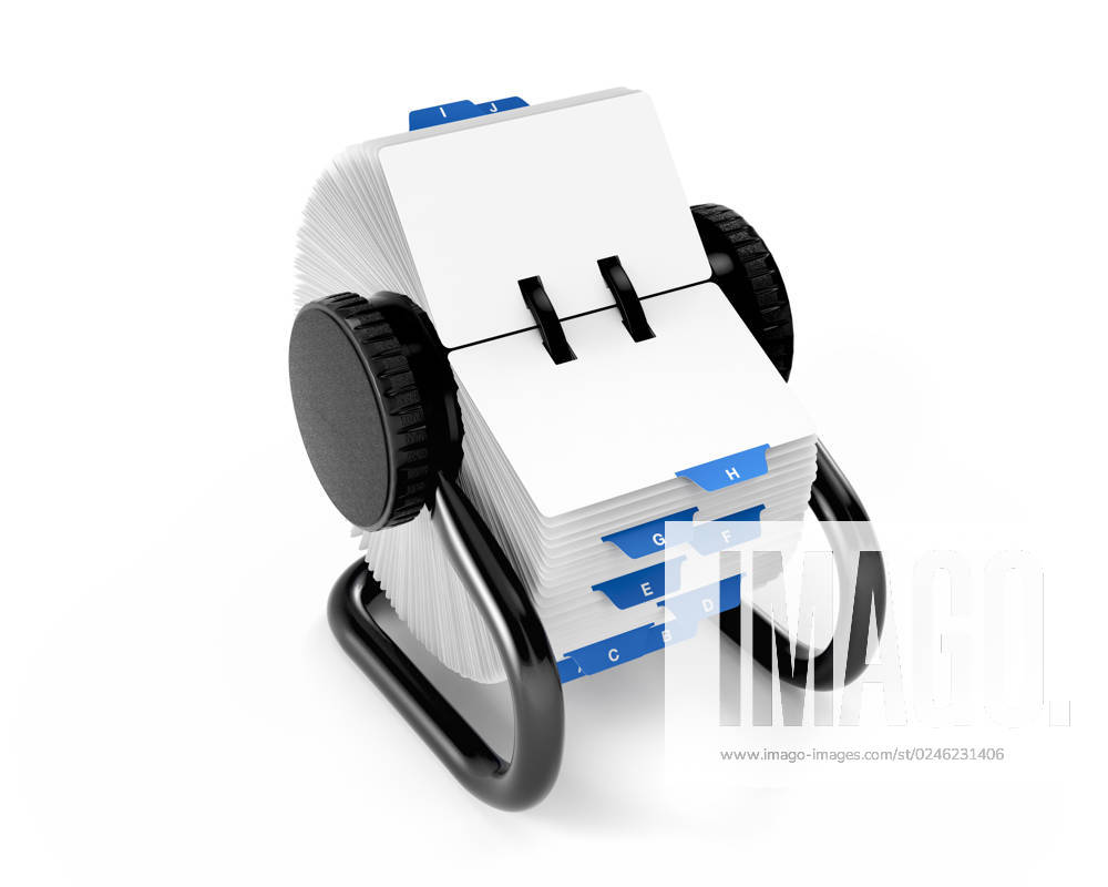 Rotary Card File isolated on white, with clipping