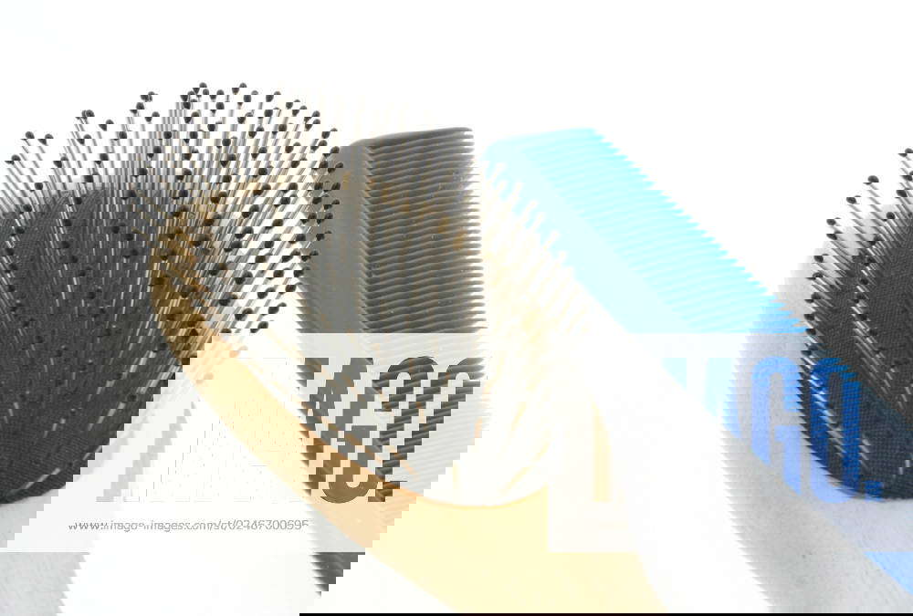 Comb and brush on white