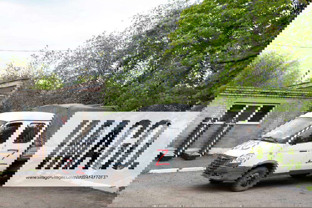 RUSSIA, LISICHANSK - : A vehicle of an inter-agency working group ...