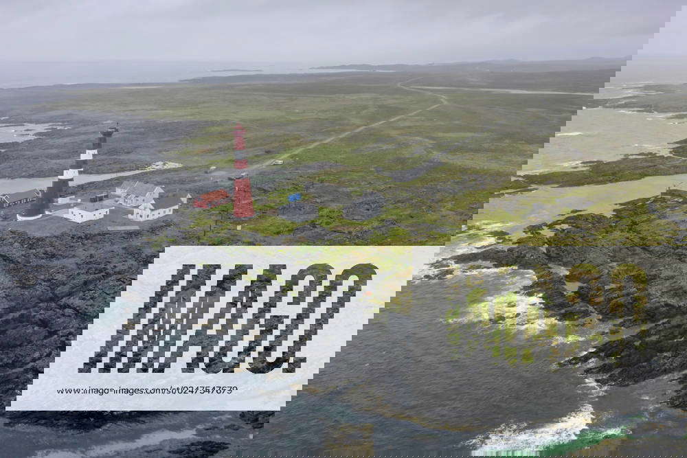 Lighthouse Slettnes fyr, noerdlichster Lighthouse at the european ...