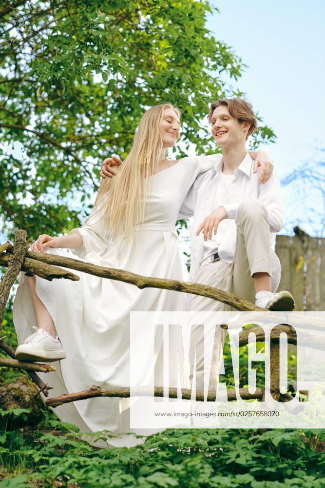 Happy, Loved ones Young one pair hugs itself at