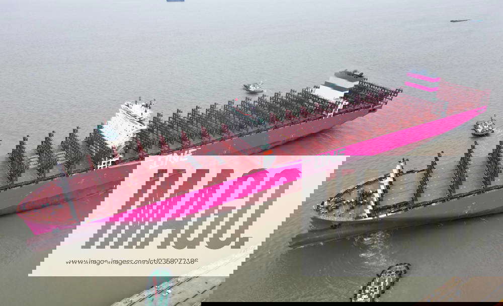 TAICANG, CHINA - MAY 26: The 366-meter-long ONE FRUITION 15, 000 TEU ...
