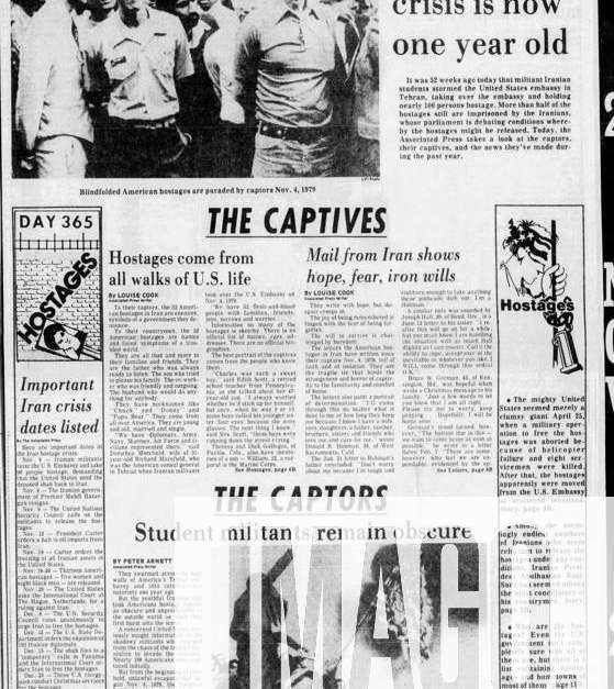 News: Iran hostage crisis Nov 2, 1980; (Editors Note: Must use the ...