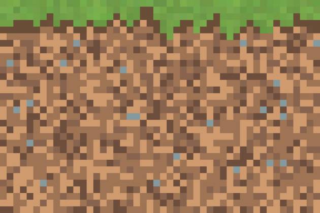 An illustration of a 8 bit ground with grass, 30849338, 8, bit, ground ...