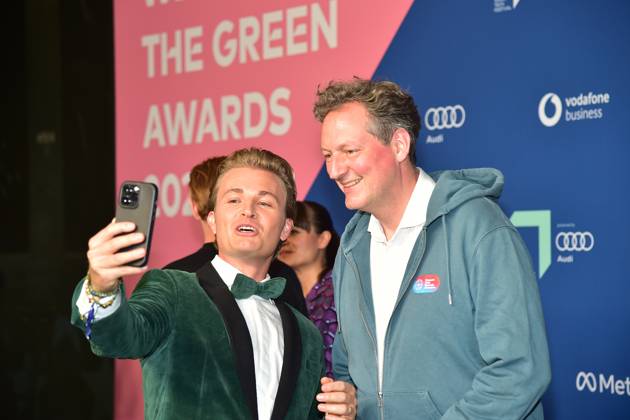 10 GREEN AWARDS, green carpet Nico Rosberg, E racing driver, Founter GTF, Dr Eckart Axel von