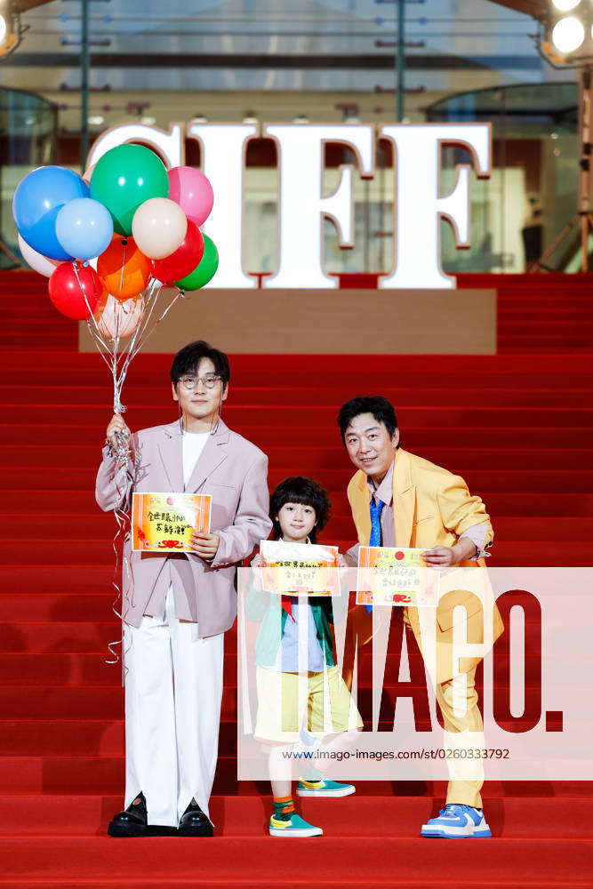 SHANGHAI, CHINA - JUNE 17: (L - R) Director Su Liang, actor Shan Yuhao ...