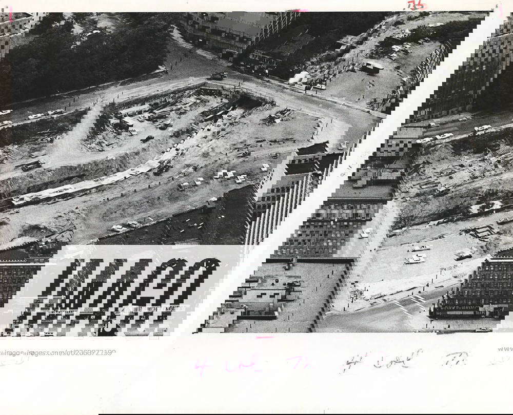 News: Aerial view of the Ohio and Erie Canal of construction during the ...