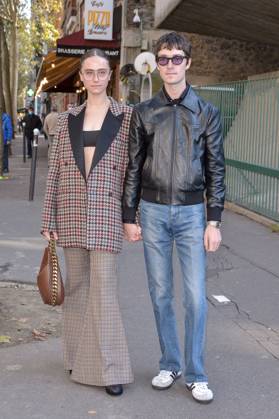 PFW Stella McCartney Arrivals JR Ella Emhof, Sam Hine arriving at ...