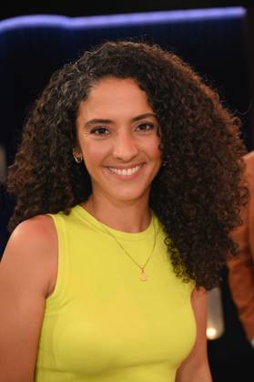 Moderator Siham El Maimouni as guest on the WDR talk show Kölner