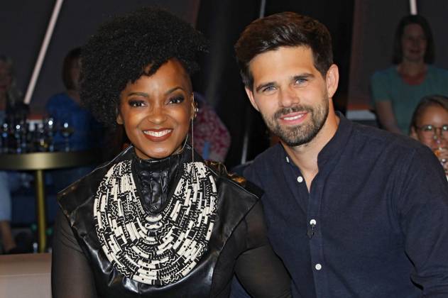 Zodwa Selele and Josef Ellers at the recording of the NDR Talk Show in ...