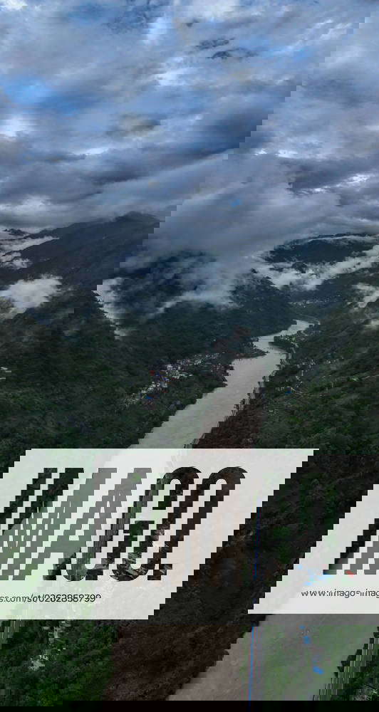 GONGSHAN, This aerial photo taken on shows a section of G219 national ...