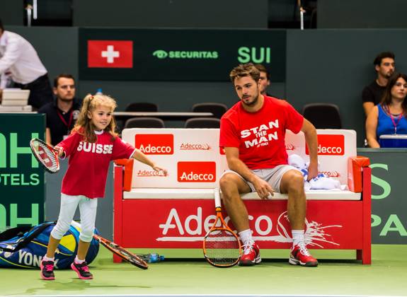 Stanislas Wawrinka During Training Session With Family - Geneva ...