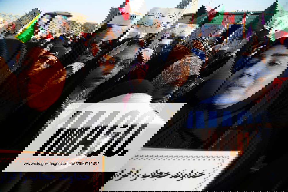 July 12, 2023, Tehran, Iran: Iranian veiled women attend a pro-hijab ...