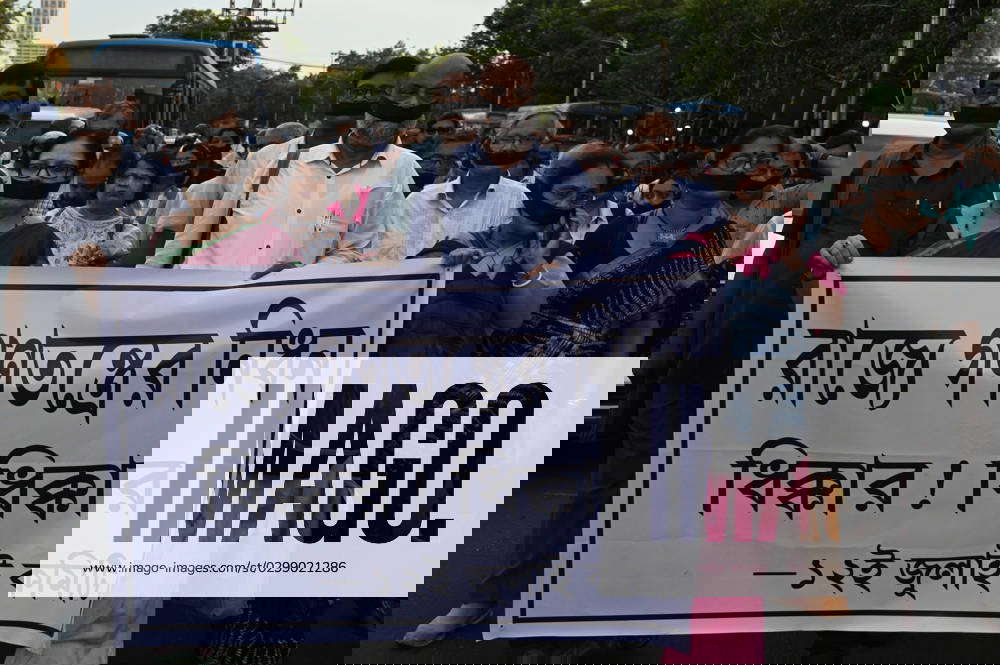 KOLKATA, INDIA - JULY 12: 12th July Committee members put black ribbon ...