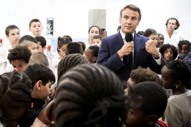 President Macron Goes To A Solidarity Dojo - Clichy-Sous-Bois Le prÃ ...