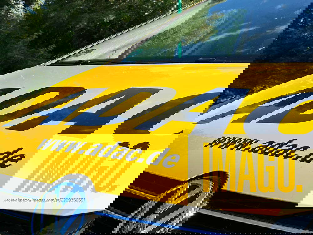 Inscription ADAC on hood of an ADAC vehicle