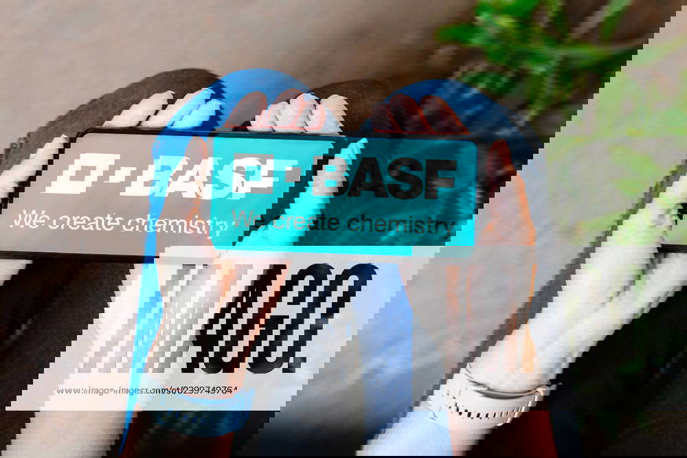 June 18, 2023, Brazil. In this photo illustration, the BASF logo is ...