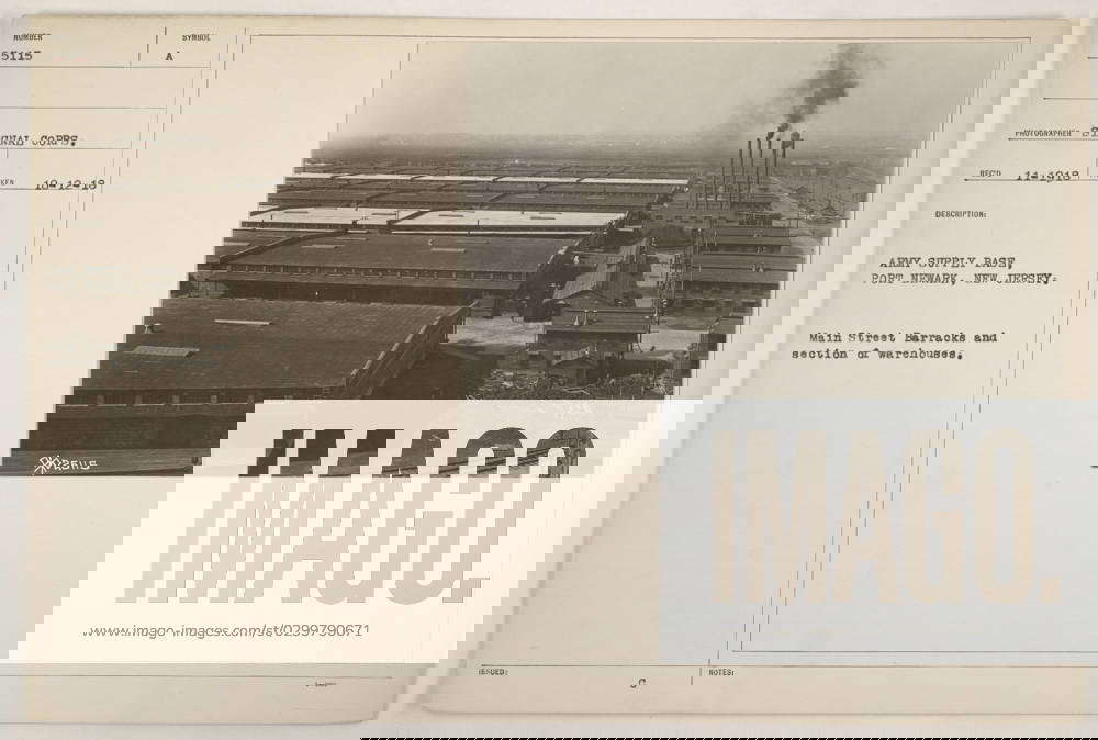 Main Street Barracks and section of warehouses at the Army Supply Base ...