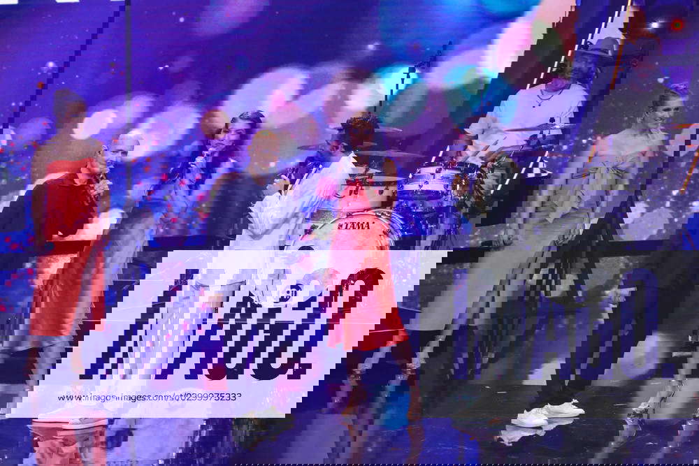 Saenger Oli P GER with his former duet partner from the song So bist Du ...