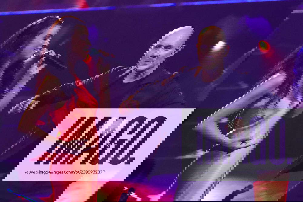 Saenger Oli P GER with his former duet partner from the song So bist Du ...