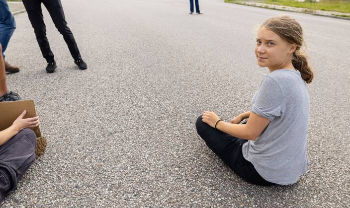 MALMÖ 20230724 Climate activist Greta Thunberg takes part in a new ...