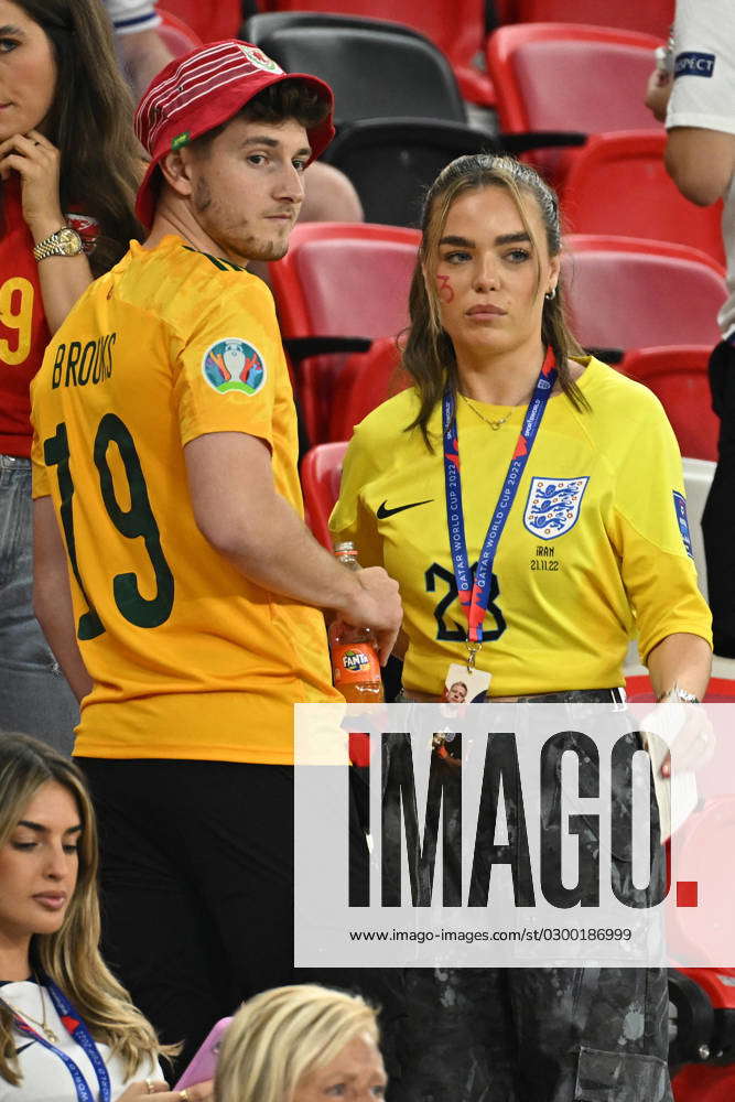 World Cup - WAGs At Wales v England Georgina Irwin, girlfriend of Aaron ...