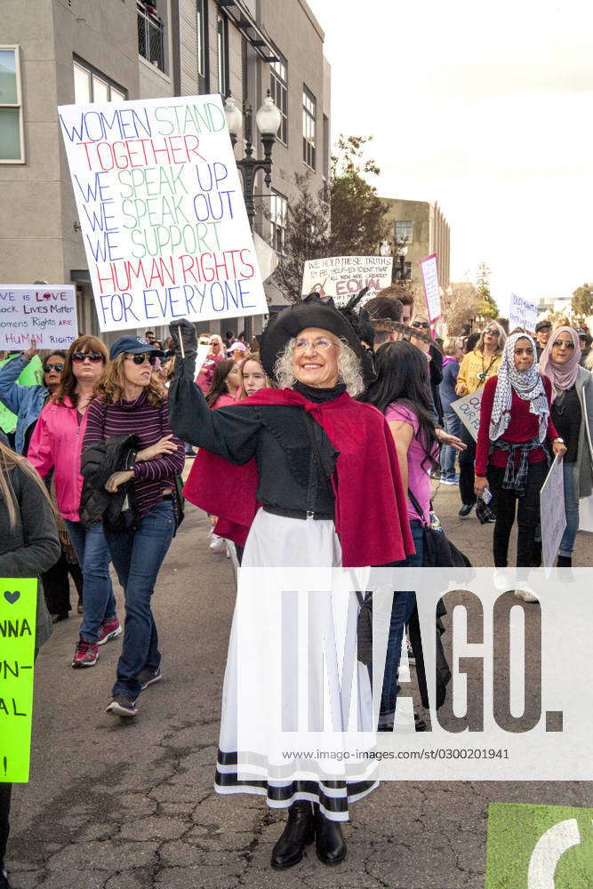 January 21, 2017, Santa Ana, California: A woman dresses as a 19th ...
