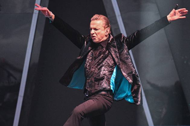 Singer Dave Gahan of British music band Depeche Mode performs during ...