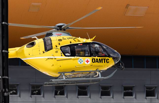 Olympiaworld, Innsbruck, Tyrol, Austria picture ÖAMTC rescue helicopter ...
