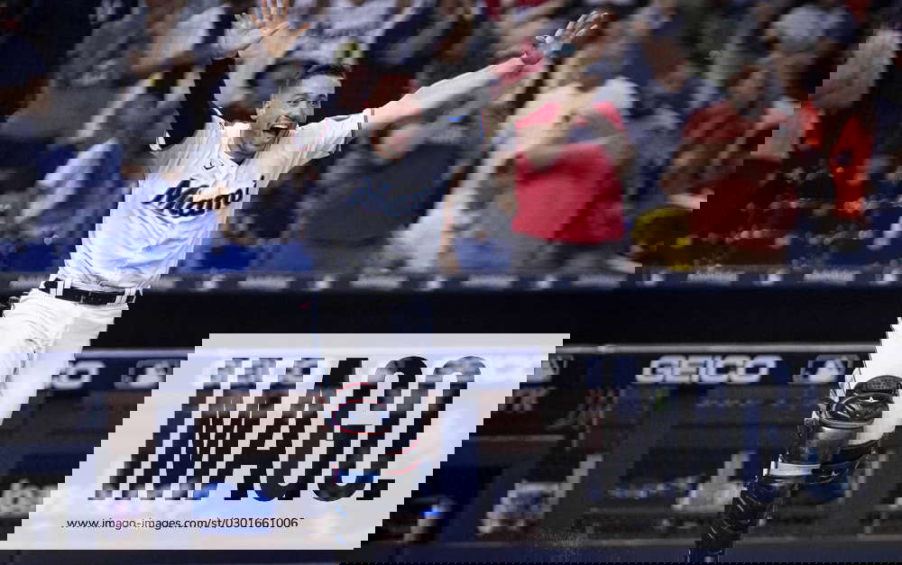 August 13, 2023, Miami, Fl: Miami Marlins catcher Nick Fortes (4) runs ...