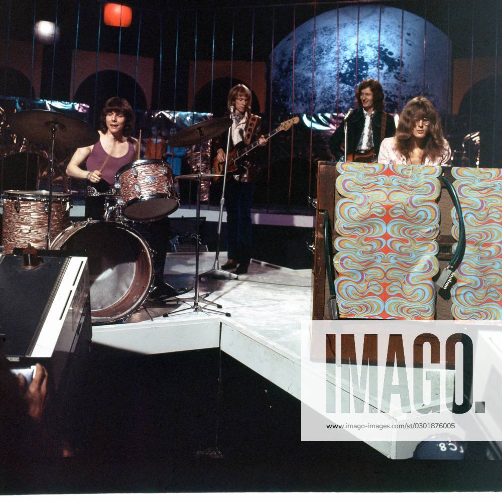 British rock band, The Caravan, with members David Sinclair, Richard ...