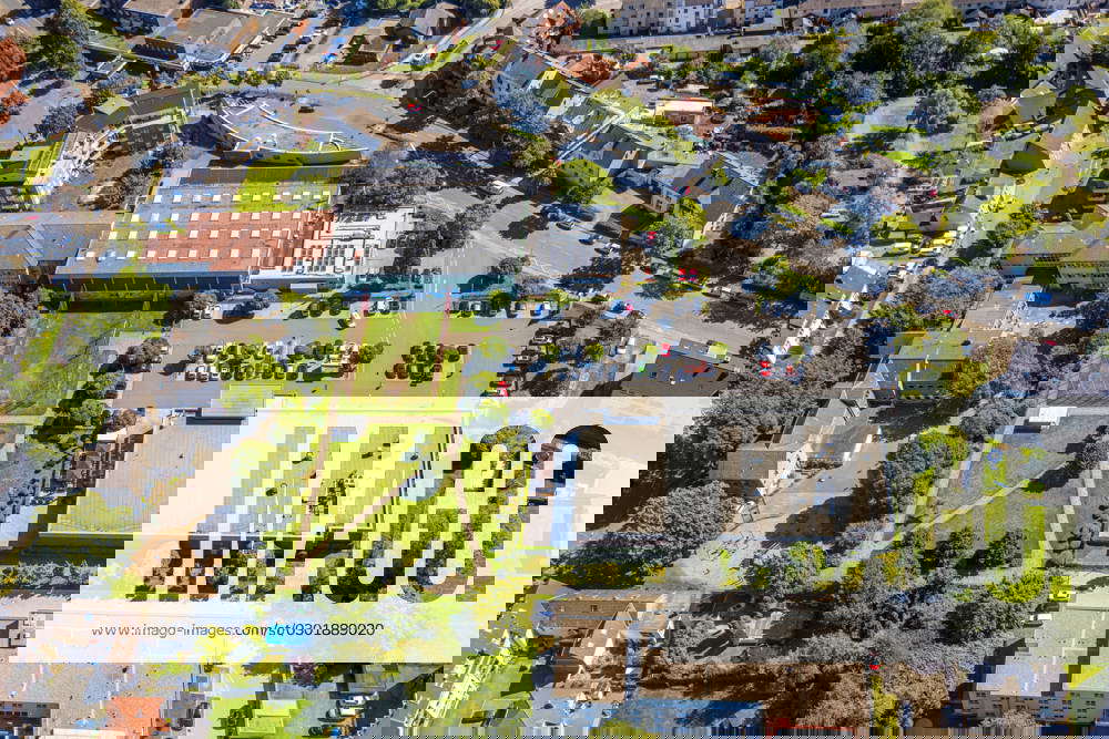 Aerial view, Edeka Hasler supermarket, Stockum sports hall and Harkort ...