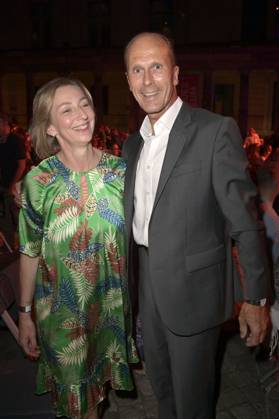 Sonja Zander and Stephan Rabe at the opening reception of the UFA Film ...