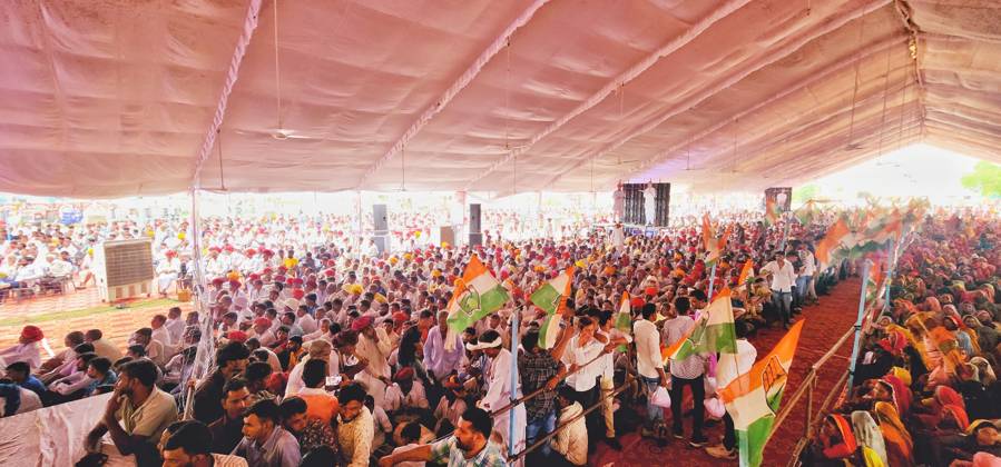 Kisan Mahasammelan at Bijainagar in Ajmer district Kisan Mahasammelan ...