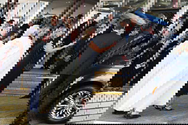 MICHAEL AHERN STATE FUNERAL, Family and friends are seen during the ...