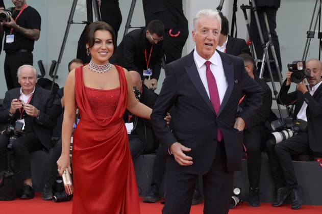 Piero Ferrari with wife Romina Gingasu at the premiere of the motion ...