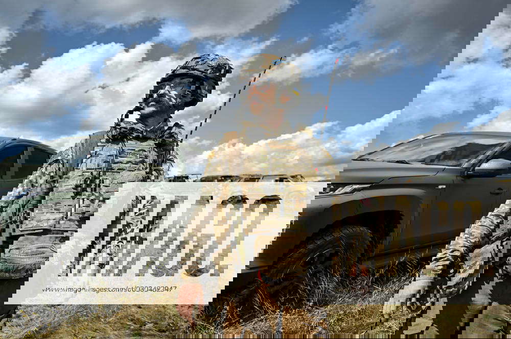 Platoon training of 3rd Assault Brigade UKRAINE - SEPTEMBER 7, 2023 - A serviceman of the 3rd