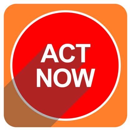 Act now red flat icon isolated, 15068002, act now, icon, action, now ...