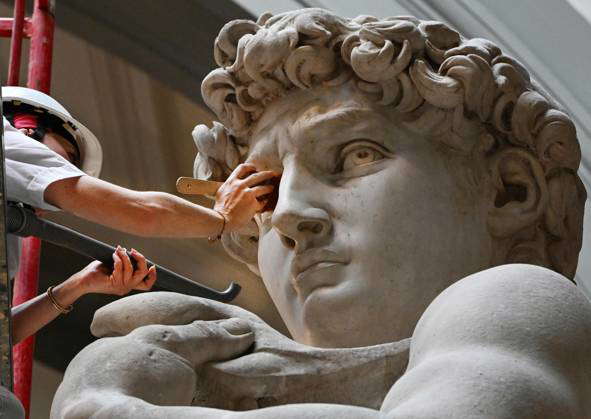 Michelangelo s Statue Of David Gets Clean-Up - Florence Italian ...