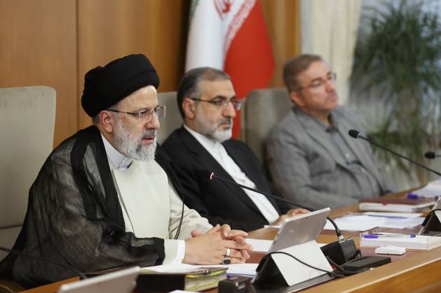 October 23, 2023, Tehran, Iran: Iranian President EBRAHIM RAISI (R ...
