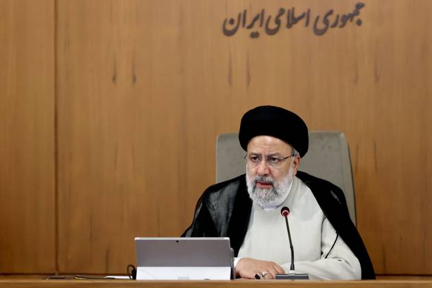 October 23, 2023, Tehran, Iran: Iranian President EBRAHIM RAISI (R ...