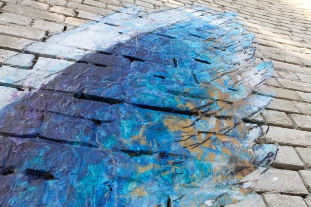 DNIPRO, UKRAINE - The mural by the famous American artist Colette ...