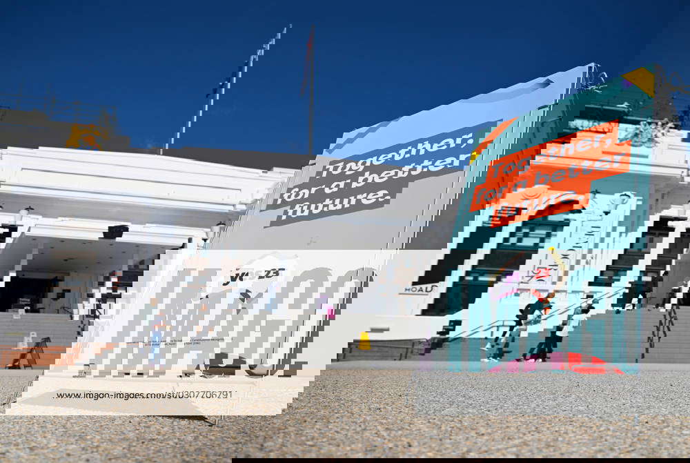 VOICE REFERENDUM EARLY VOTING, A yes23 sign is seen outside an early ...