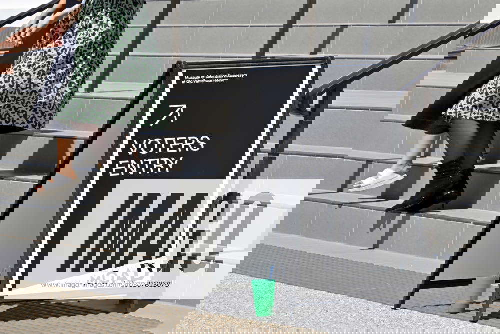 VOICE REFERENDUM EARLY VOTING, Voters leave an early voting booth at ...