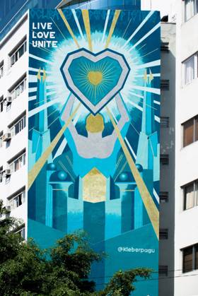 SÃO PAULO, SP - 11.10.2023: TOMORROWLAND MURAL DE KLEBER PAGU EM SP ...