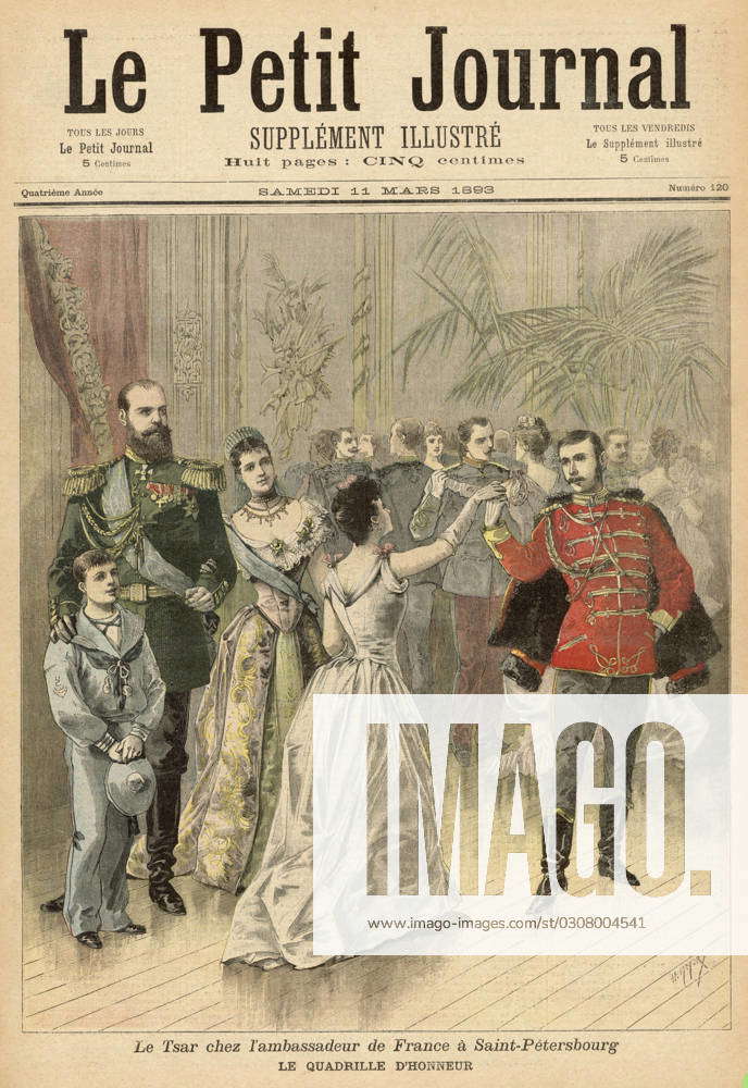 1893 ALEXANDER III DANCE Tsar Alexander III watches a dance at the ...