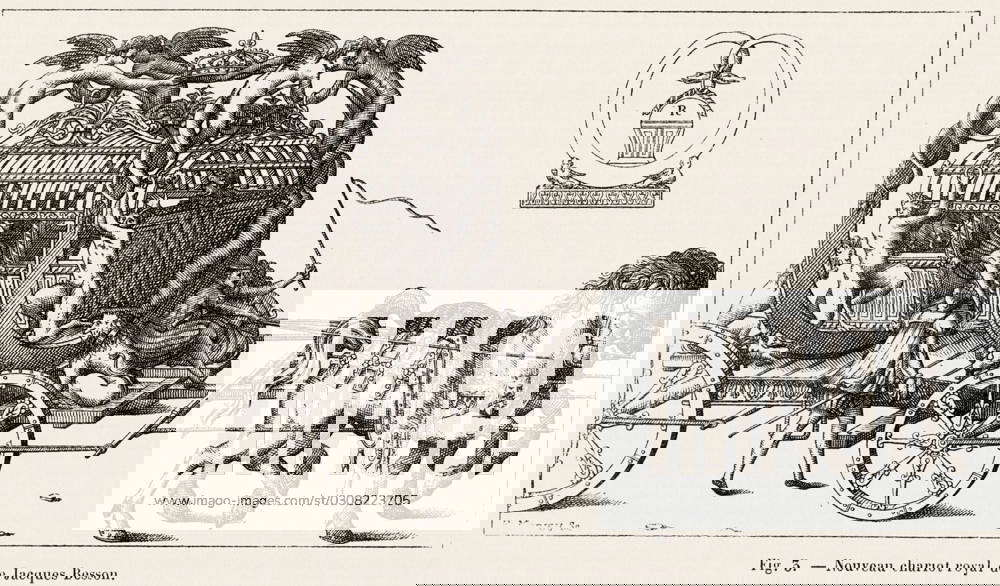 Design for a new royal carriage by Jacques Besson - it looks very heavy ...