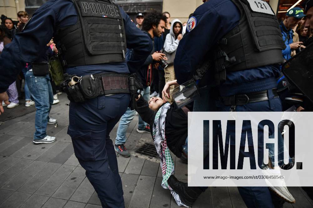 France Bans All Pro-Palestinian Protests - Paris Riot police arrest a ...