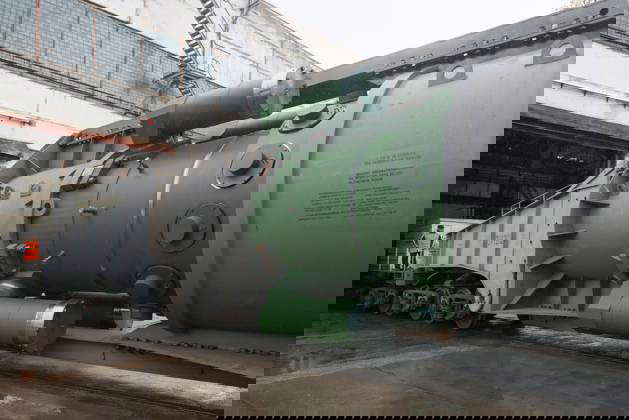 RUSSIA, MOSCOW REGION - : Shipping a RITM-200 pressurized water reactor ...